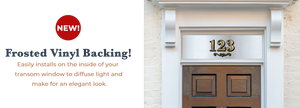Shop Online Bespoke Home Address Transom Window Vinyl Decal Numbers ...